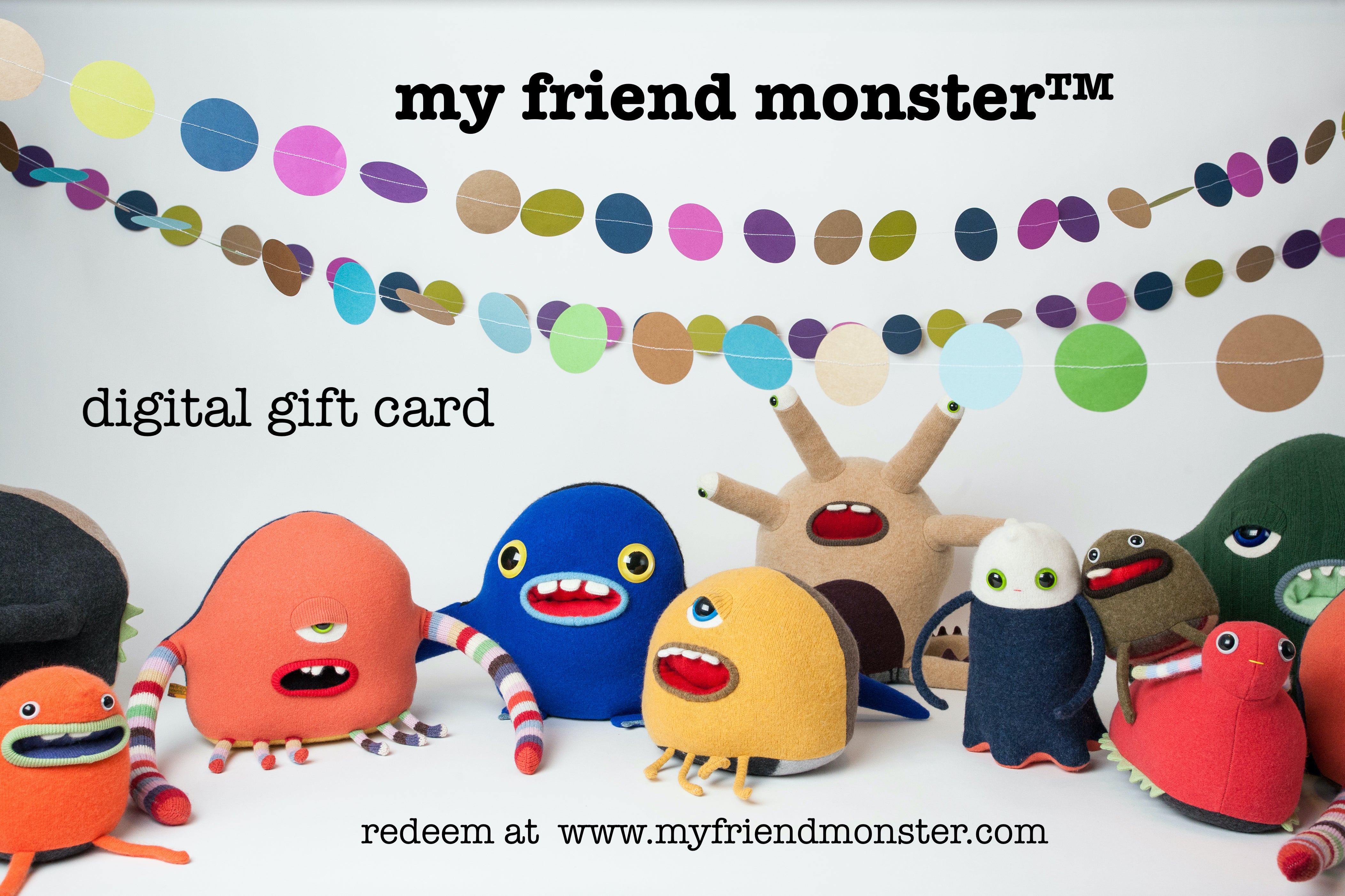 Monster Gift Cards – my friend monster